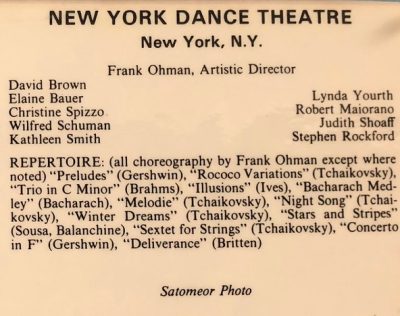 New York Dance Theatre - Ohman School of Ballet